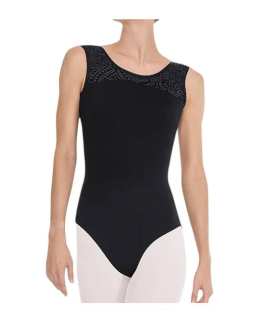 Eurotard Velvet Couture V Back Leotard in Black | Lyst