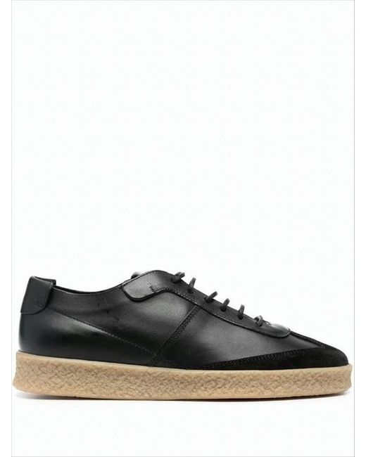 Buttero Low-Top Leather And Suede Sneakers in Black | Lyst