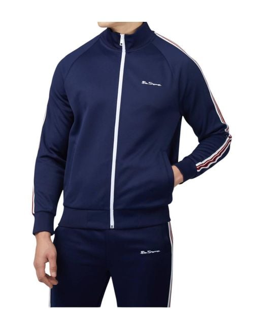 Ben Sherman House Taped Track Jacket in Blue for Men | Lyst
