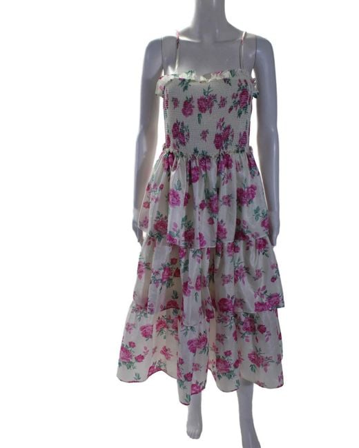 LoveShackFancy Love Shack Fancy X Target Floral Ruffled Tiered Maxi ...
