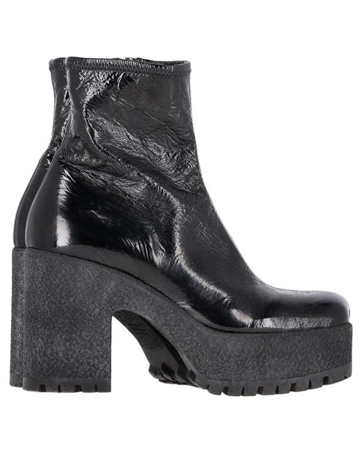 Miu Miu Stretch Platform Boots in Black | Lyst