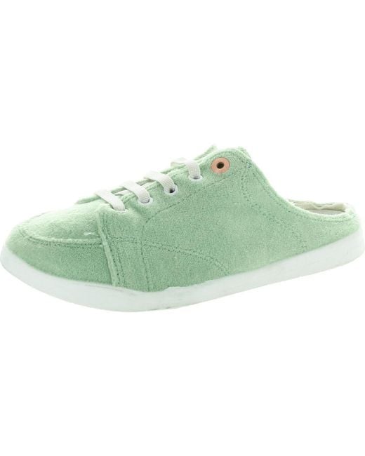 Vionic Beach Breeze Frayed Hem Mule Slip-On Sneakers in Green | Lyst