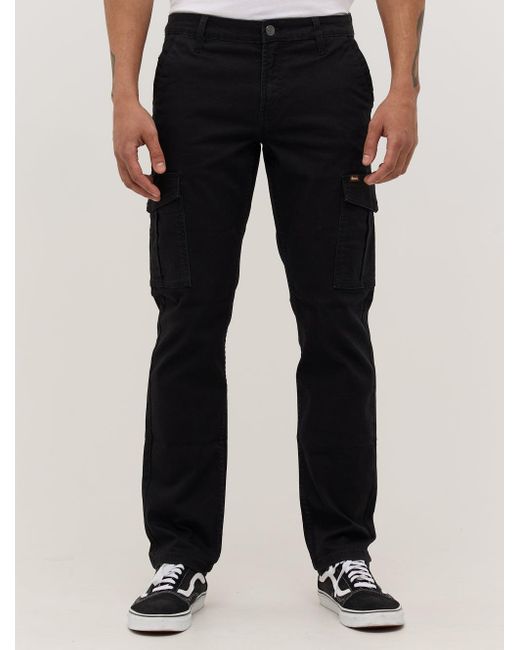 Bench Brock Slim Fit Cargo Pants in Black for Men | Lyst