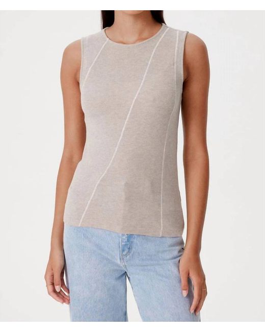 Goldie Shell Top With Outside Seams in Blue | Lyst