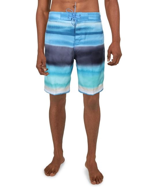 Speedo Tie-Dye Polyester Swim Trunks in Blue for Men | Lyst