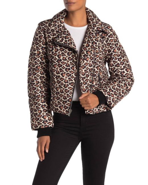 Diane von Furstenberg Paulina Leopard Print Down Quilted Jacket in ...