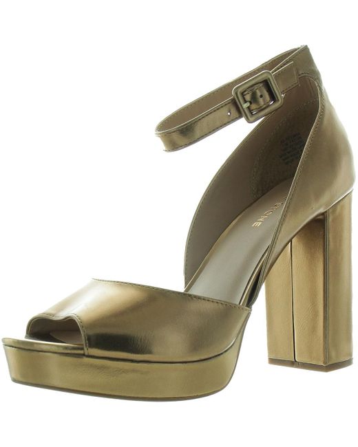 Sun & Stone Block Heel Made Pumps in Green | Lyst