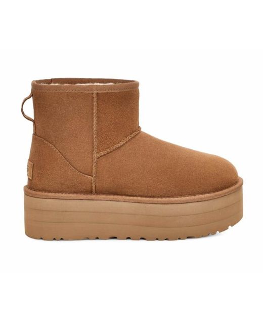 UGG Classic Mini Platform Chestnut W-1134991-Che in Brown | Lyst