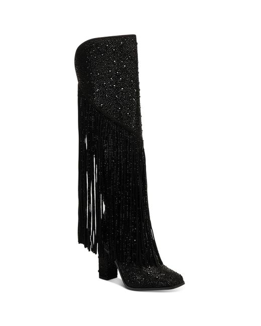 Jessica Simpson Asire 2 Embellished Tall Knee-High Boots in Red | Lyst
