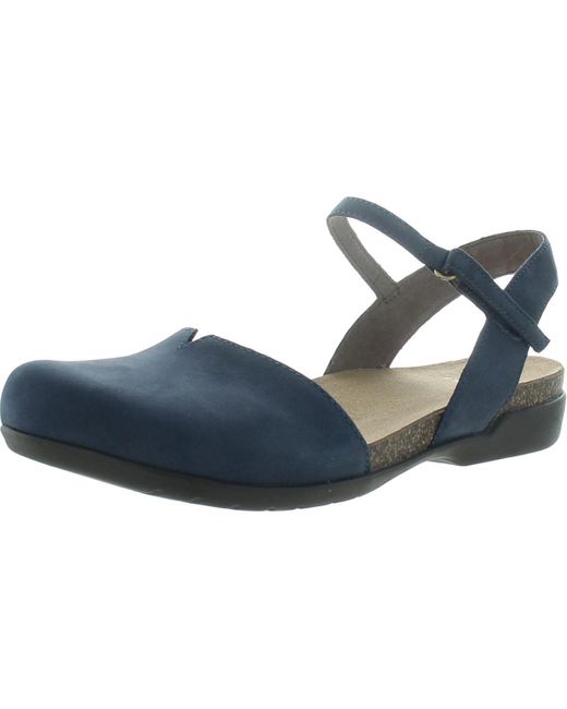 Dansko Solid Leather Mary Janes in Blue | Lyst
