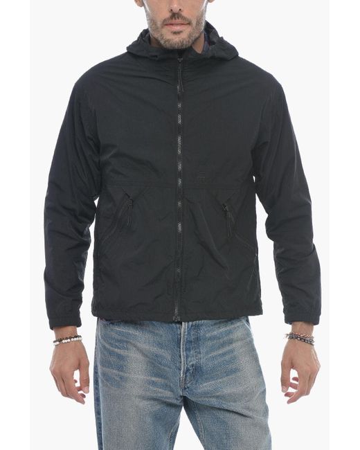 Woolrich Nylon Ranch Windbreaker Jacket With Hood in Black for Men | Lyst