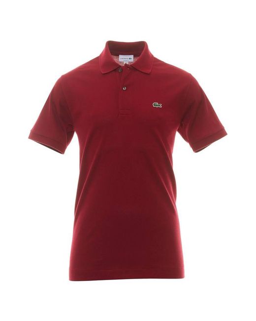 Lacoste Original L.12.12 Classic-Fit Polo Shirt in Red for Men | Lyst