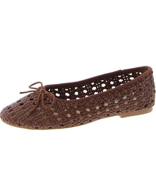 Steve Madden Bellini Woven Flat Ballet Flats in Brown | Lyst