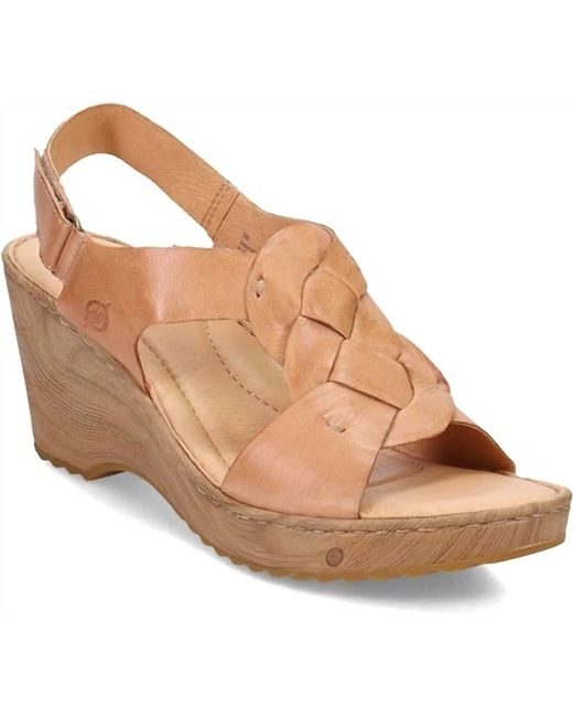 Born Nina Wedge Sandals in Brown | Lyst