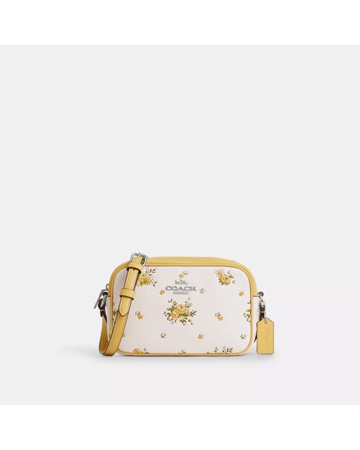 COACH Mini Jamie Camera Bag With Floral Print in Natural | Lyst