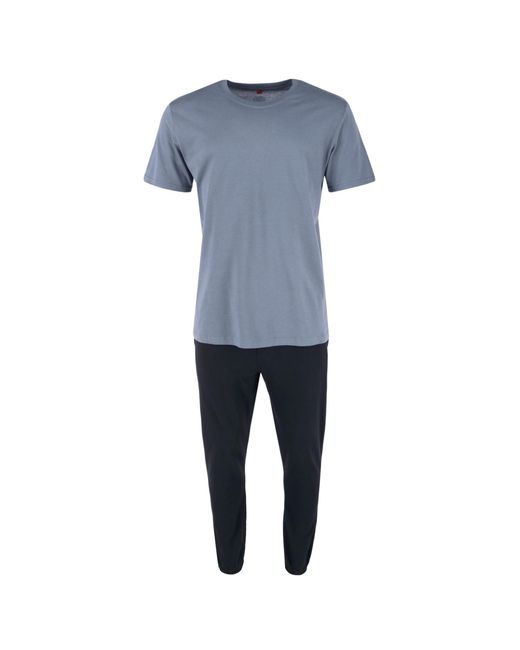 Hanes French Terry Sleep Set in Blue for Men | Lyst