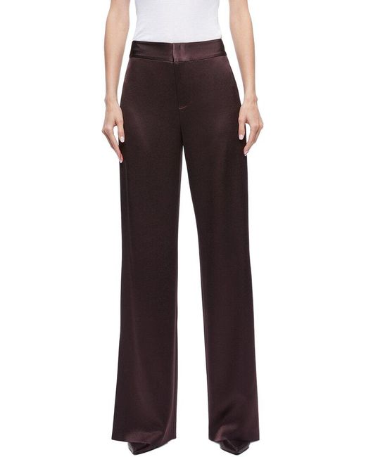Alice + Olivia Alice + Olivia Jac High Rise Pant in Brown | Lyst