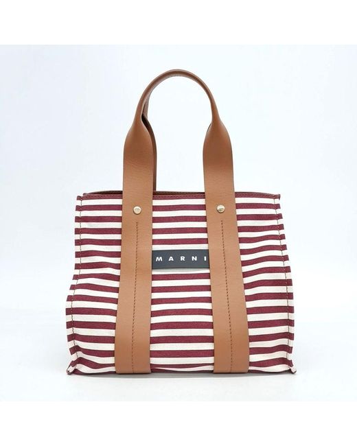 Marni Button Bag Small in Red | Lyst