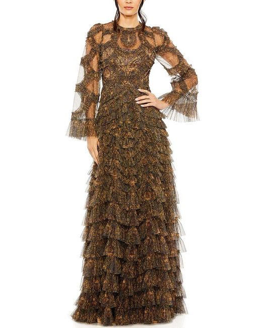 Mac Duggal A-Line Gown in Brown | Lyst