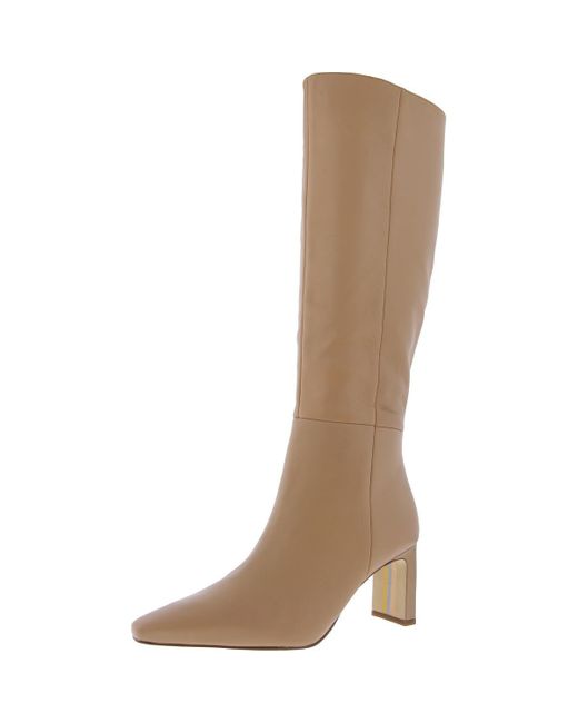 Sam Edelman Zipper Leather Knee-High Boots in Brown | Lyst