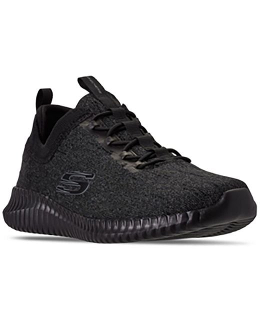 Skechers Elite Flex-Hartnell Knit Fitness Running Shoes in Black for ...