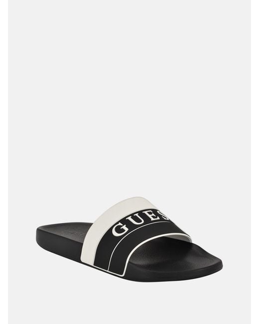 Guess Guess Pool Slides in Black for Men | Lyst