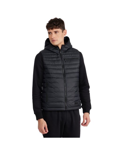 Pajar Drew Puffer Vest With Fixed Hood in Black for Men | Lyst