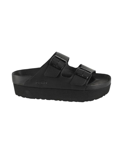 Birkenstock Arizona Exquisite Platf in Black | Lyst
