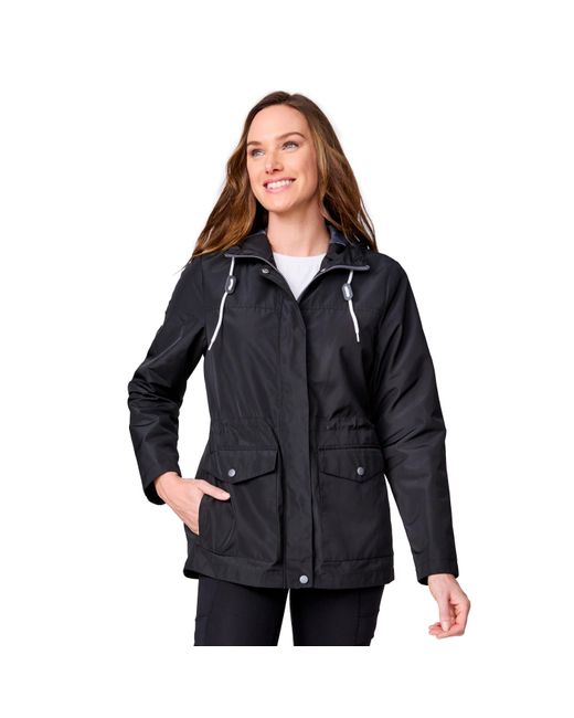 Free Country Rain Away Anorak Rain Jacket in Black | Lyst