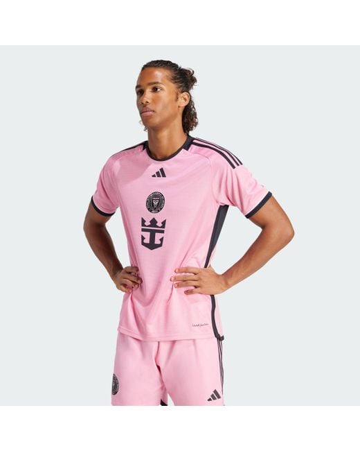 adidas Inter Miami Cf 24/25 Home Authentic Jersey in Pink for Men | Lyst
