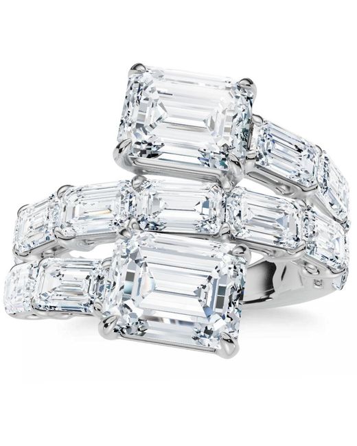 Pompeii3 6 1/2Ct Emerald Cut Diamond Ring Right Hand Anniversary Band ...