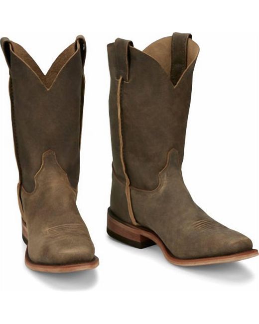 Justin Boots Ryder Distressed Kamikazi Western Boots in Green for Men ...