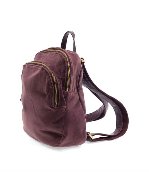 Joy Susan Velvet Frankie Backpack in Purple | Lyst