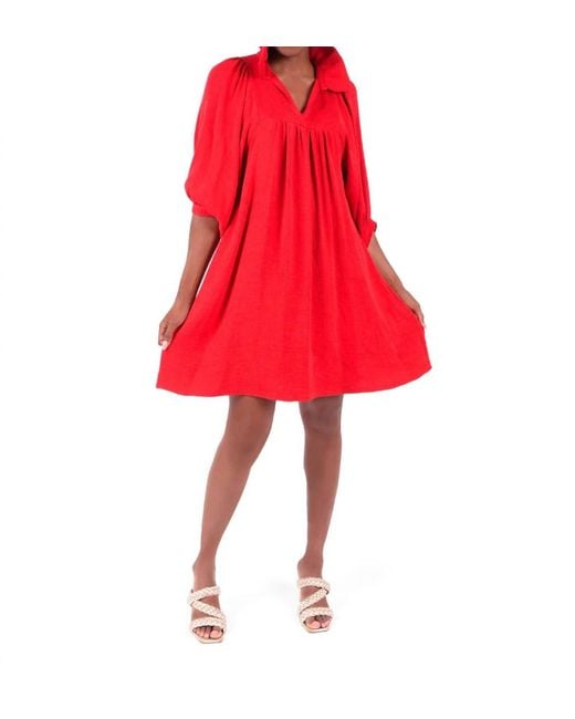 Emily Mccarthy Stella Mini Dress in Red | Lyst