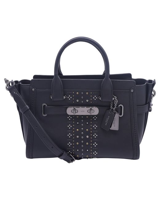 COACH Swagger 27 With Rivets Bag in Blue | Lyst