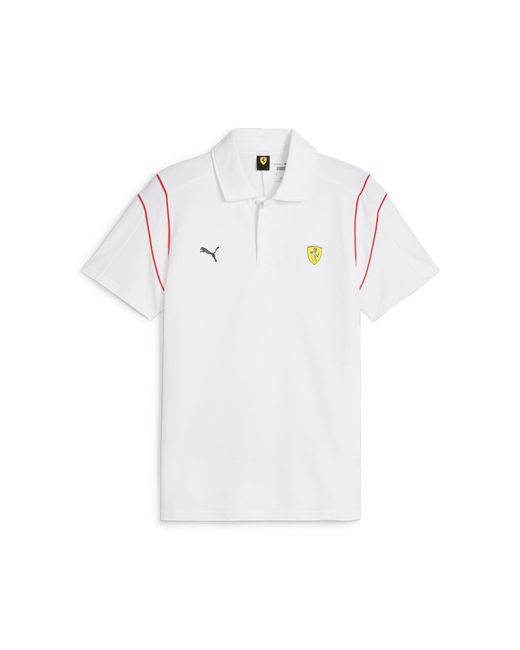 PUMA Scuderia Ferrari Race Mt7 Polo in White for Men | Lyst