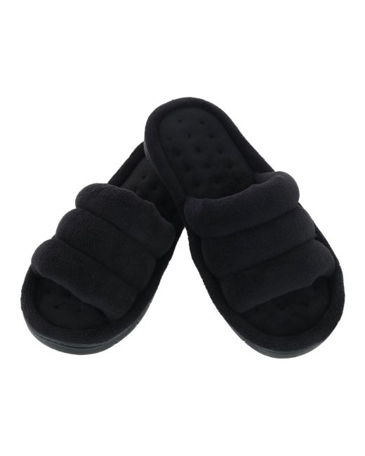 Isotoner Open Toe Aster Slide Slipper in Blue | Lyst