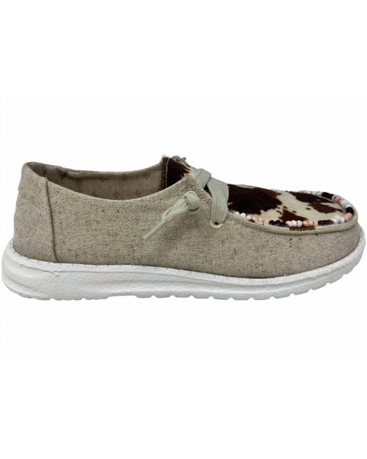 Gypsy Jazz Clarissa Cow Slip-On Shoes in Gray | Lyst