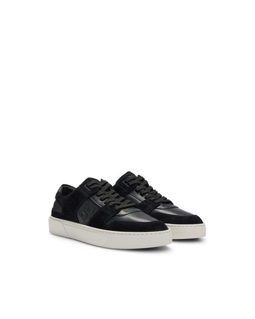 BOSS Gary Double-monogram Trainers in Black for Men | Lyst