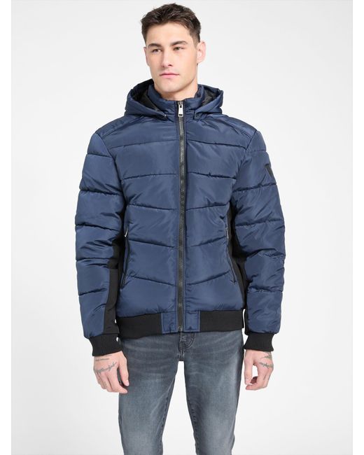 Guess Petrus Padded Jacket in Gray for Men | Lyst