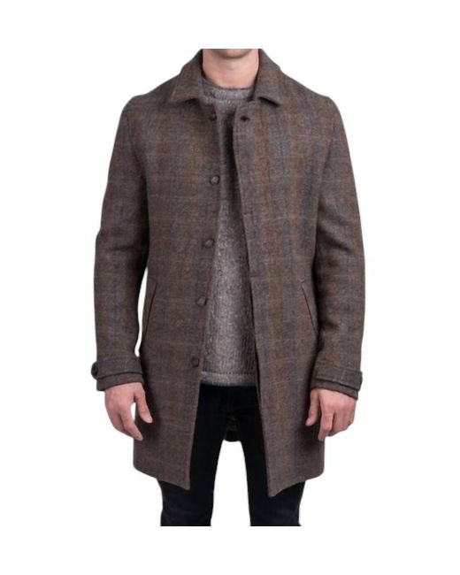 Celtic Tweed Hunting Style Tweed City Coat in Brown | Lyst