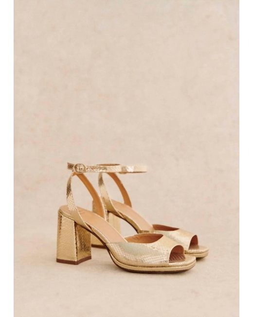 Sezane Maxine High Sandals in Natural | Lyst