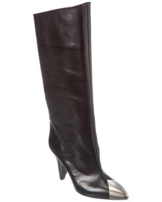 Isabel Marant Lilezio Leather Long Boot in Black | Lyst
