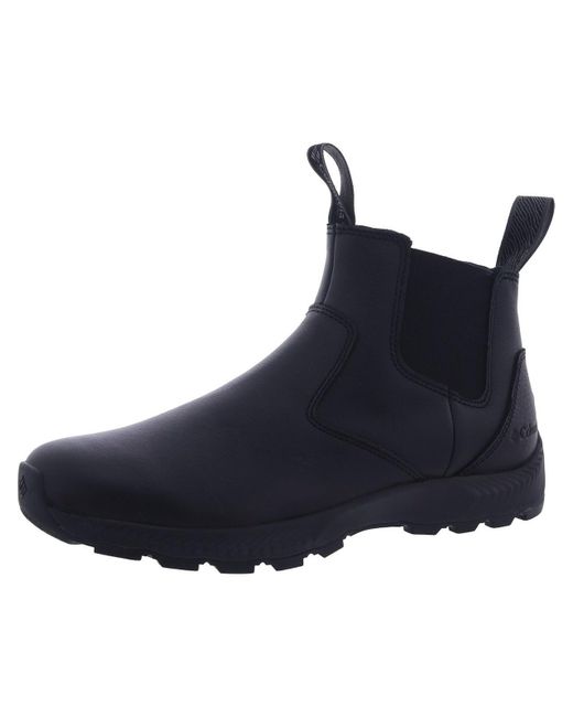 Columbia Leather Stretch Chelsea Boots in Blue for Men | Lyst