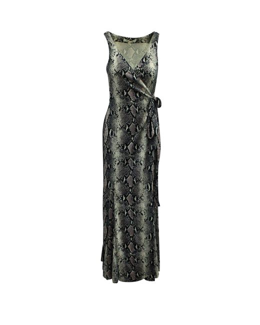 Diane von Furstenberg Elisha Python Print Wrap Dress | Lyst