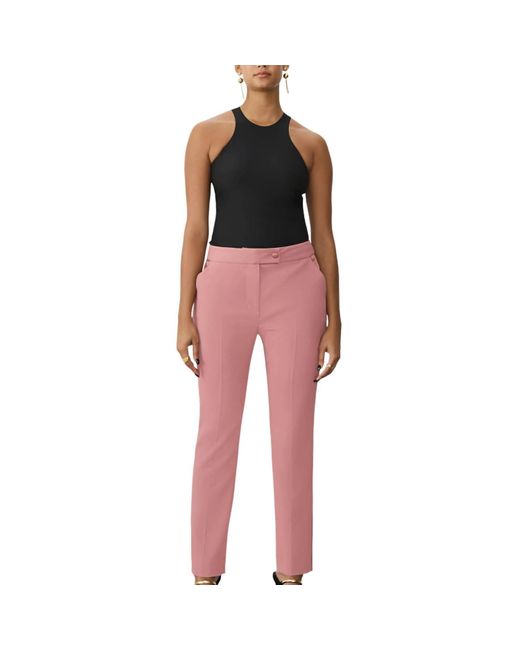 GSTQ Satin Tuxedo Pants in Red | Lyst
