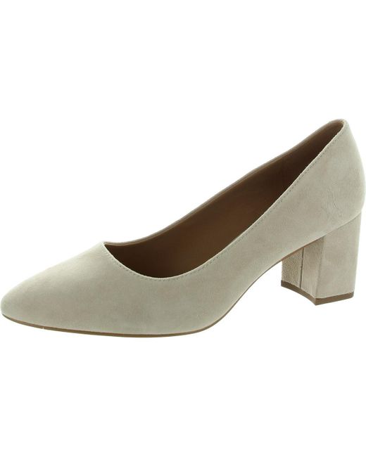 Johnston & Murphy Vicki Cushioned Footbed Suede Pumps in Natural | Lyst
