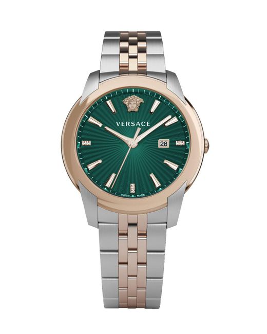 Versace V-urban 42mm Quartz Watch in Green for Men | Lyst