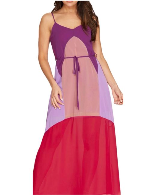 She + Sky Cut-Out Maxi Dress in Red | Lyst