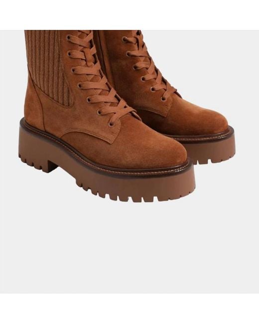 Sam Edelman Evina Platform Combat Boot in Brown | Lyst